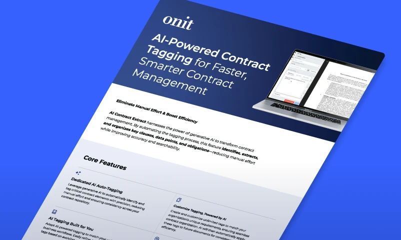 Simplify Contract Management with AI Contract Extract - Onit